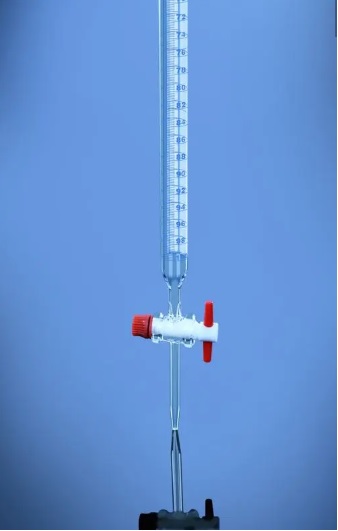 Bureta Recta De Vidrio De 50 Ml Con Llave De Paso De Ptfe Y Banda ...